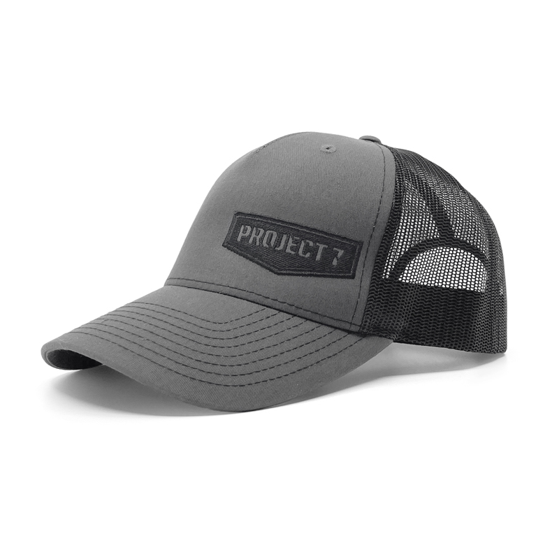PROJECT7 Shield Trucker Hat, Charcoal/Black | PROJECT7 ARMOR